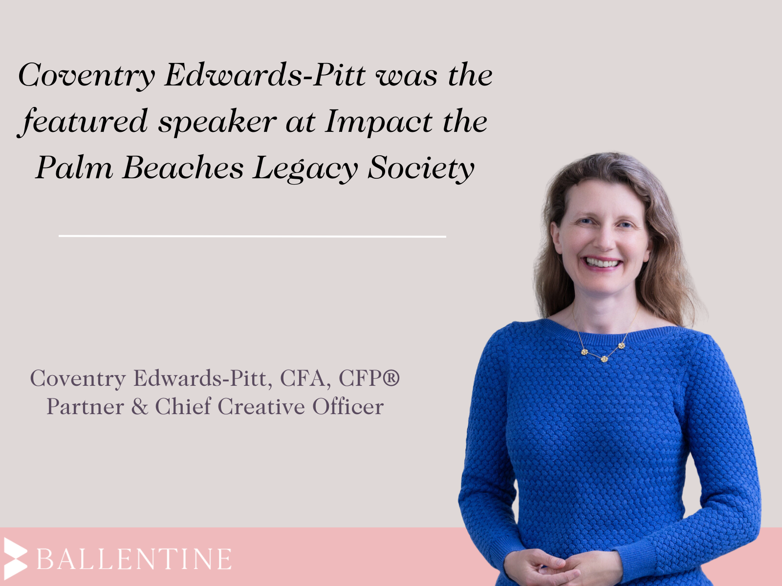 Coventry Edwards-Pitt was the featured speaker at Impact the Palm ...